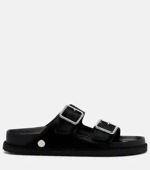 BIRKENSTOCK Arizona Calf Hair Slides - Black