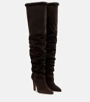 Paris Texas Elsa 100 Suede Over-the-knee Boots - Brown