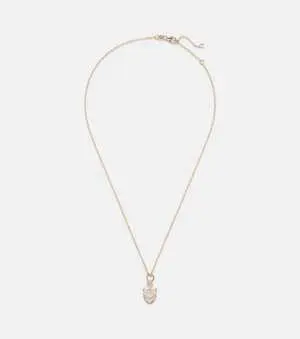 FOUNDRAE Protection Belcher Necklace With Diamonds - Gold