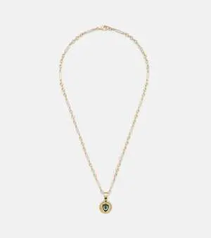 FOUNDRAE 18kt Yellow Necklace With Emerald And Diamonds - Gold