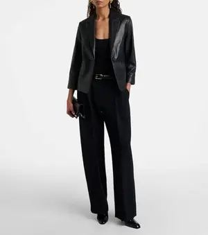 Vince Leather Blazer