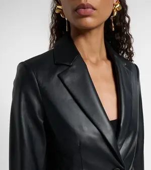 Vince Lamb Leather Single-breasted Blazer