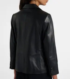 Vince Lamb Leather Single-breasted Blazer