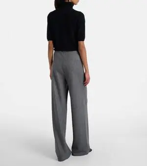 Vince High-rise Wide-leg Trousers