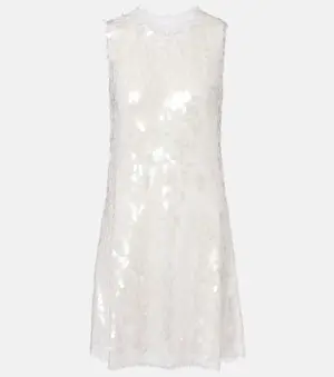 Norma Kamali Sequined Mesh Minidress