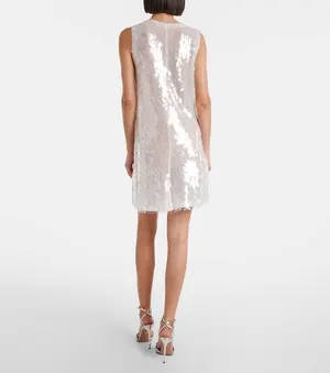 Norma Kamali Sequined Mesh Minidress