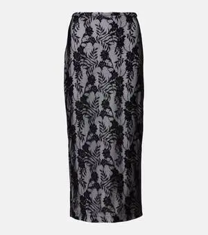 Norma Kamali Lace Midi Skirt