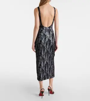 Norma Kamali Lace Midi Skirt