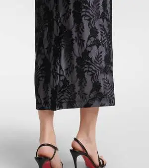 Norma Kamali Lace Midi Skirt