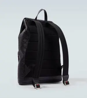 Gucci Gg Medium Leather Backpack - Black