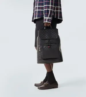 Gucci Gg Medium Leather Backpack