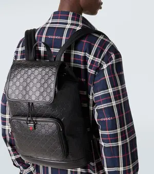 Gucci Gg Medium Leather Backpack