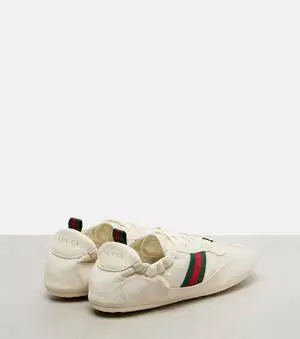 Gucci Suede-trimmed Canvas Sneakers