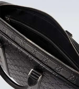 Gucci Gg Embossed Leather Briefcase