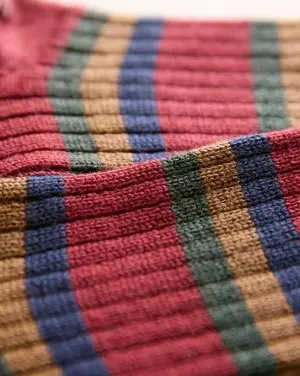 CELTIC & CO. Cotton-blend Stripe Socks - Dark Rust