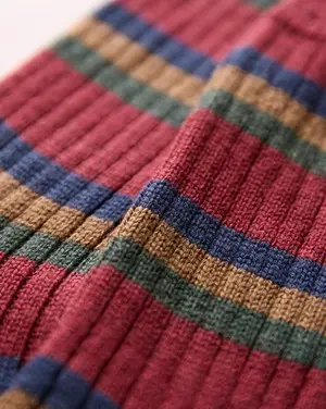 CELTIC & CO. Cotton-blend Stripe Socks - Dark Rust