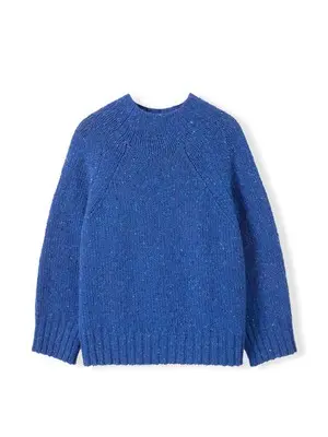 CELTIC & CO. Kilcarra Tweed Funnel Neck Sweater