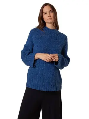 CELTIC & CO. Kilcarra Tweed Funnel Neck Sweater