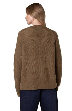 CELTIC & CO. British Wool Moss Stitch Cardigan - Walnut