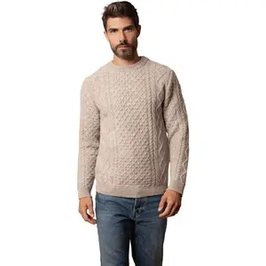 CELTIC & CO. Cable Knit Merino Wool Sweater