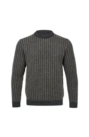 CELTIC & CO. Contrasting Stitch Wool Sweater