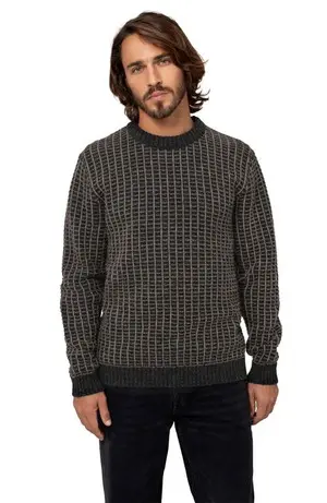 CELTIC & CO. Contrasting Stitch Wool Sweater - Charcoal