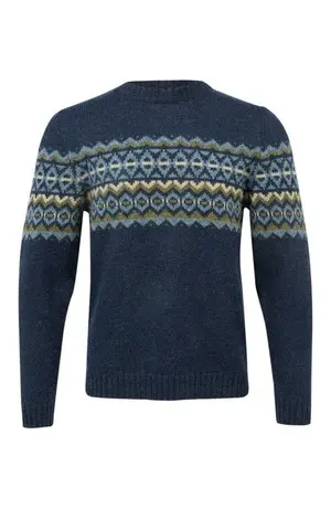 CELTIC & CO. Fair Isle Pattern Crew-neck Sweater
