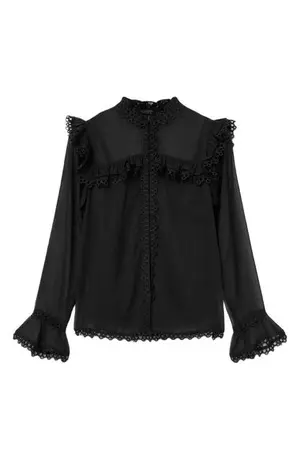 ALLSAINTS Ciara Ruffle Shirt