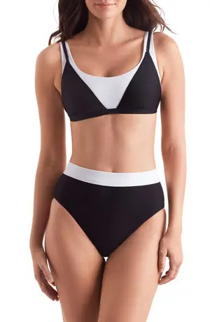 MIMI FLAMINGO Contrast Swim Top