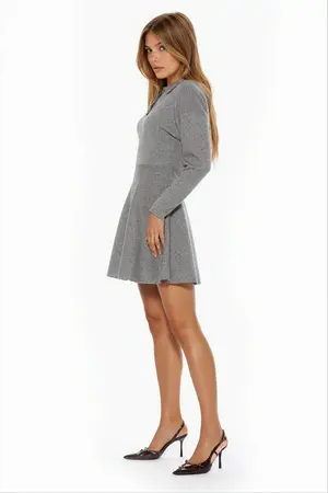 ALEXIA ADMOR Fit And Flare Mini Dress - Heather Grey