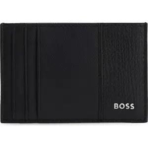 Hugo New Crosstown Leather Card Case - Black