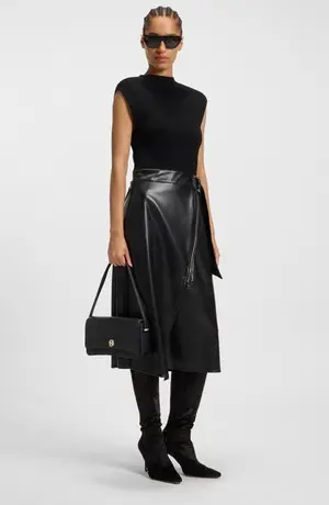 Hugo Beyond Leather Shoulder Bag