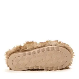 DEARFOAMS Annabelle Pile Embellished Clog Slipper - Natural