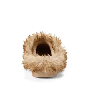 DEARFOAMS Annabelle Embellished Pile Clog Slippers - Natural