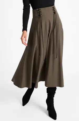 Santorelli Aster Full Midi Skirt - Sahara