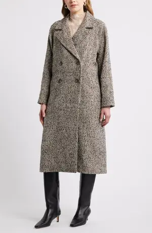 Treasure & Bond Herringbone Tweed Double-breasted Coat
