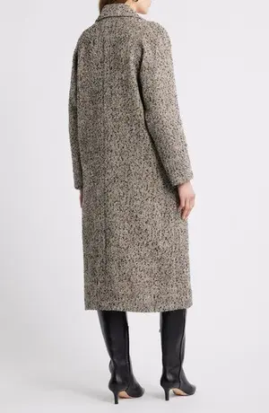 Treasure & Bond Herringbone Tweed Double-breasted Coat