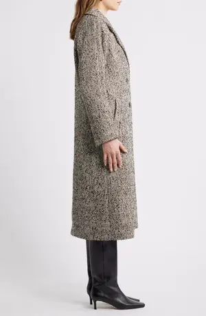 Treasure & Bond Herringbone Tweed Double-breasted Coat