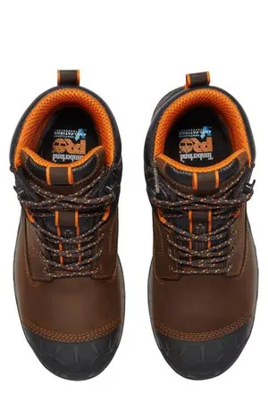 Timberland 6" Boondock Ultralight Csa Composite Toe Waterproof Work Boots - Medium Brown Full Grain