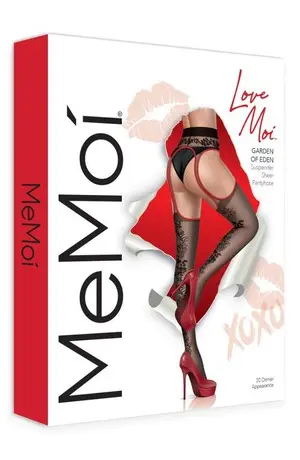 MEMOI Garden Of Eden Suspender Tights