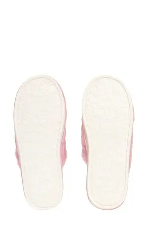 MEMOI Teacup Kitty Plush Faux Fur Slippers