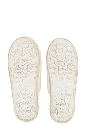 MEMOI 3d Heart Plush Faux-fur Slippers