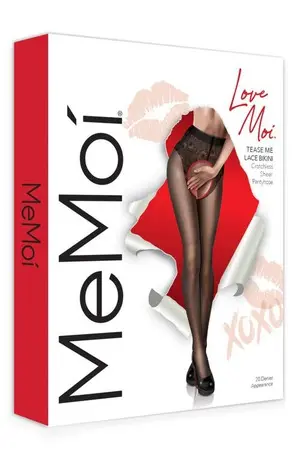 MEMOI Lace Crotchless Tights