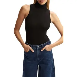 Sleeveless Turtleneck Bodysuits