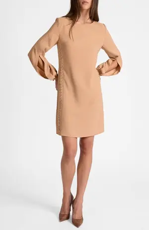 Santorelli Pauli Shift Dress With Grommet Detail - Hazelwood