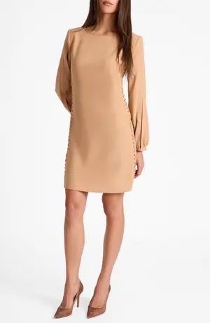 Santorelli Pauli Shift Dress With Grommet Detail - Hazelwood