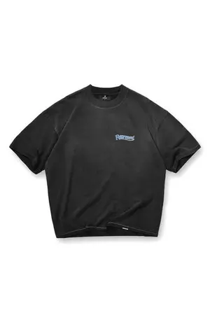 REPRESENT Showcasing Cotton Graphic T-shirt - Stained Black