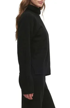 FAVORITE DAUGHTER Cashmere Turtleneck Sweater - Black
