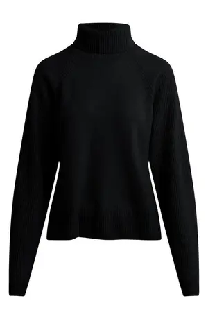 FAVORITE DAUGHTER Cashmere Turtleneck Sweater - Black