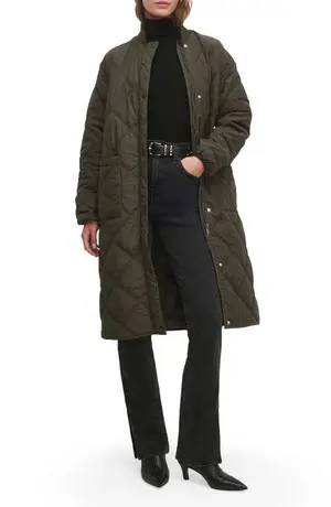 FAVORITE DAUGHTER Cotton-blend Quilted Jacket - Dark Olive